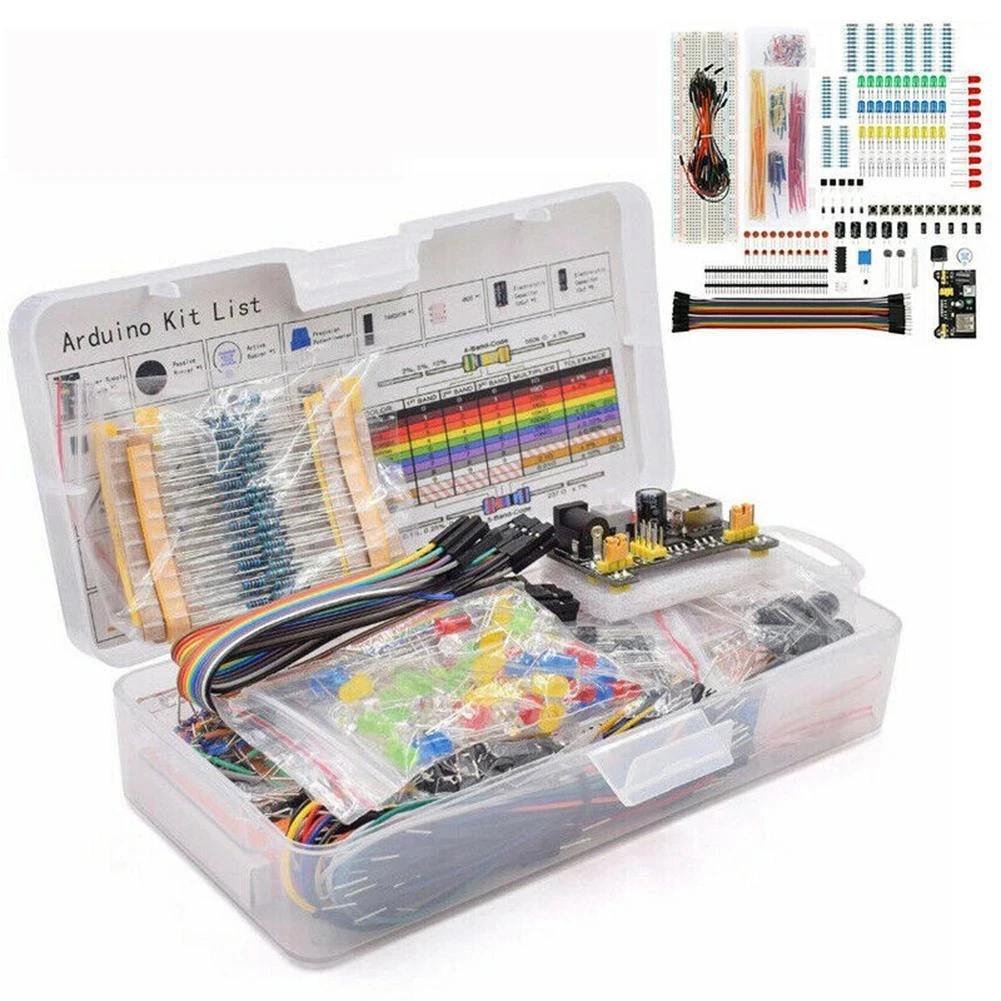 DIY Project Starter Electronic DIY Kit with 830 Tie points Breadboard for Arduino R3 Electronics ...
