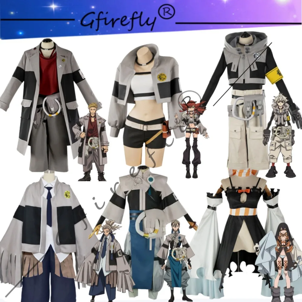 Anime GACHIAKUTA Ludo Engi Zanka Riyo Cosplay Costume Grey Accessories ...