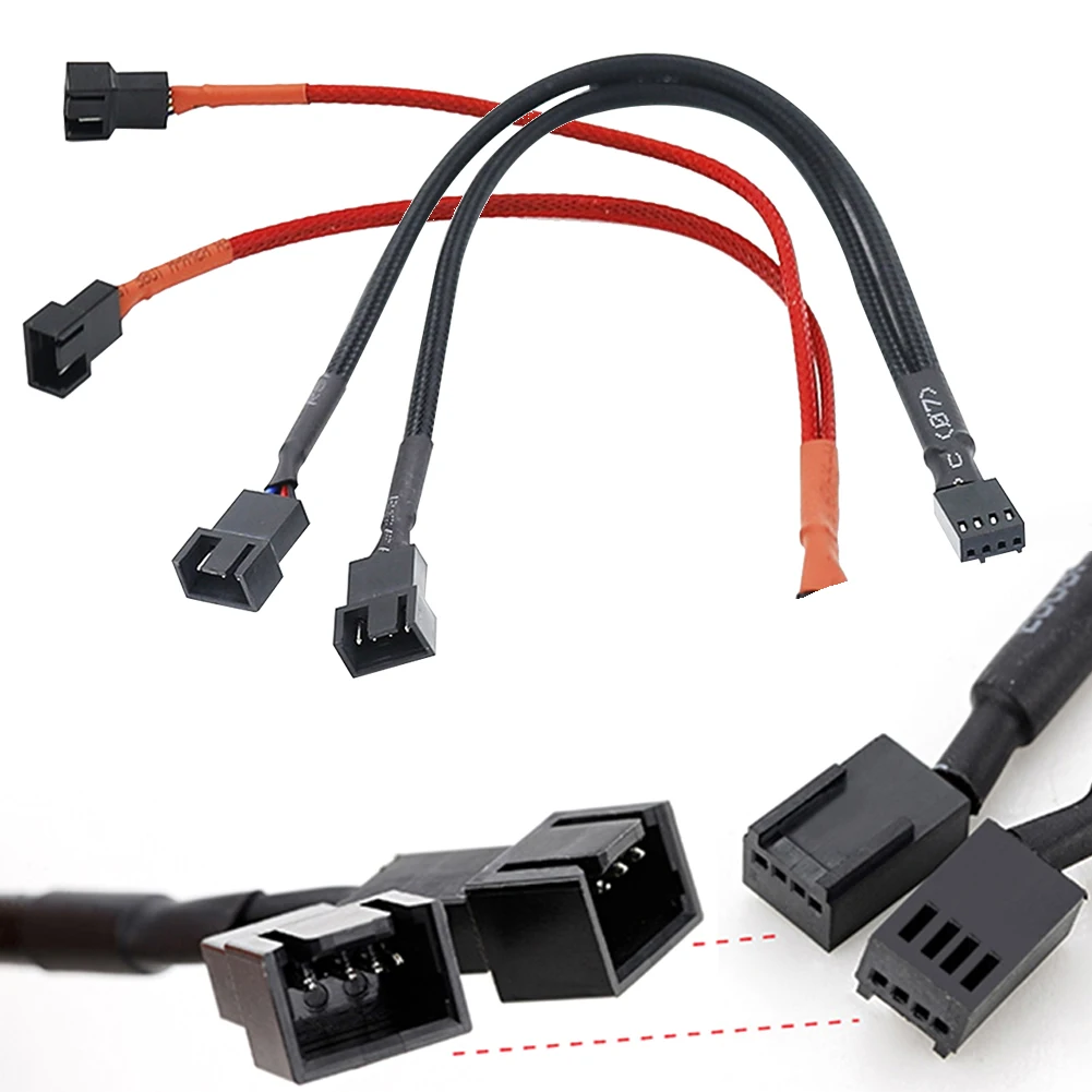 Fan Extensão Splitter Hub Cabos, placa-mãe CPU Y Splitter Cable, PC ...