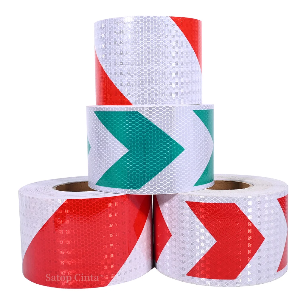 10cm-50m-Arrow-Self-Adhesive-Reflective-Tape-Waterproof-Warning-Road ...
