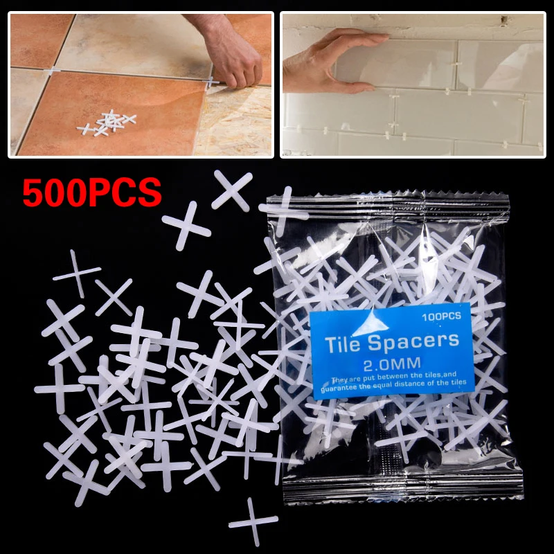 500pcs-Tile-Spacer-Cross-1-5mm-Tiling-Ceramic-Tilers-Plumbers-White ...