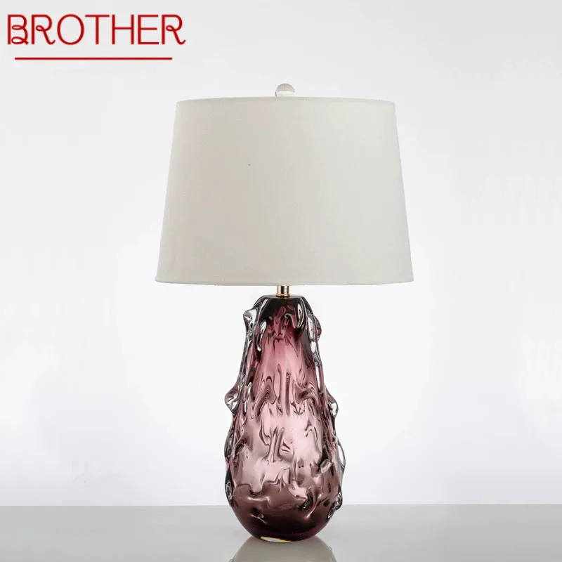 BROTHER-Nordic-Glaze-Table-Lamp-Modern-Art-Iiving-Room-Bedroom-Study ...