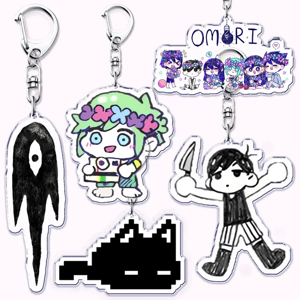 Popular-New-Game-Omori-Key-Chain-Key-Ring-Keychain-for-Accessories-Bag ...
