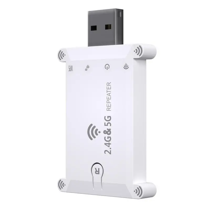 WiFi Repeater 866Mbps Amplifier WiFi Booster 2.4G/5G Dual-band USB WiFi ...