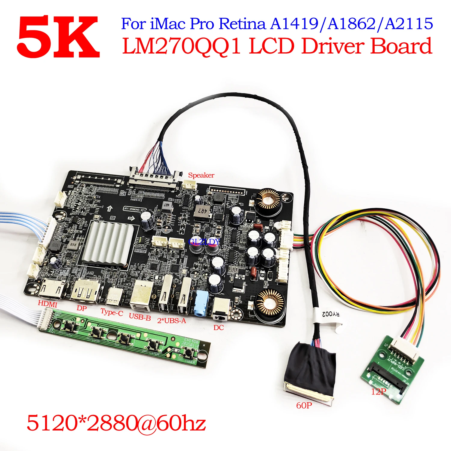 27'' iMac 5120x2880@60Hz A1419 A1862 A2115 5K LCD Controller DP Type-c ...