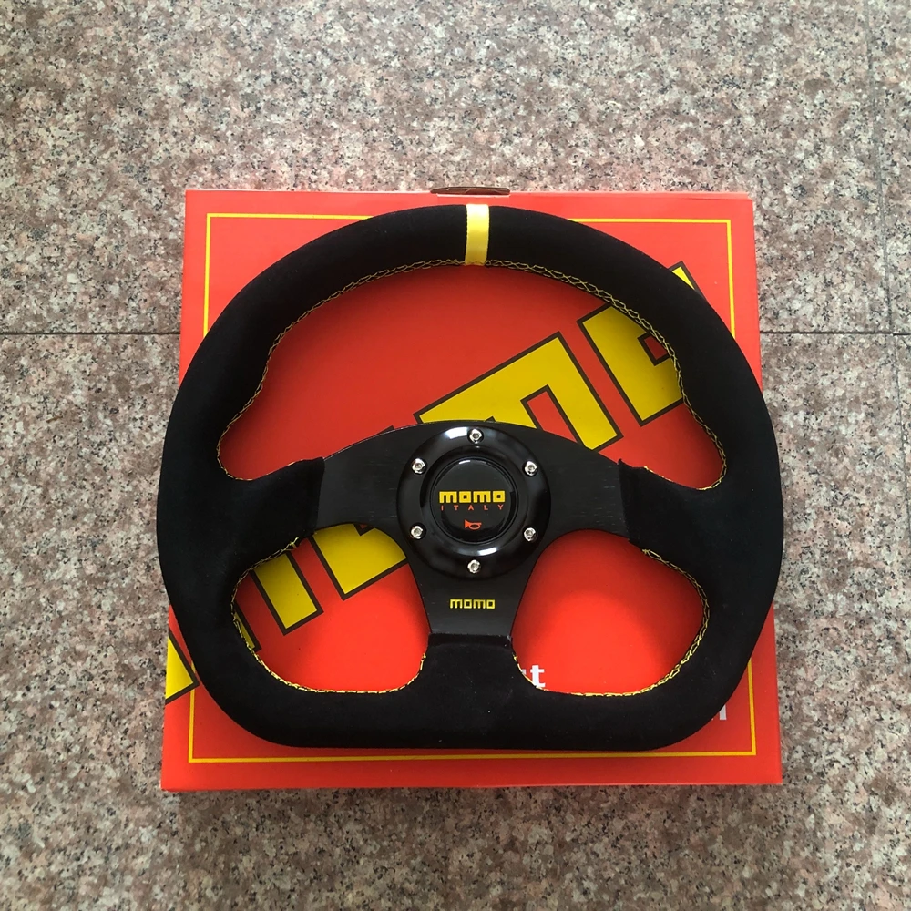 Universal-JDM-D-330MM-Racing-Drift-MOMO-Steering-Wheel-Car-Suede ...