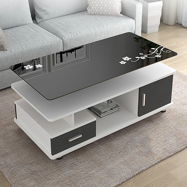 Black Square Tv Table For Living Room