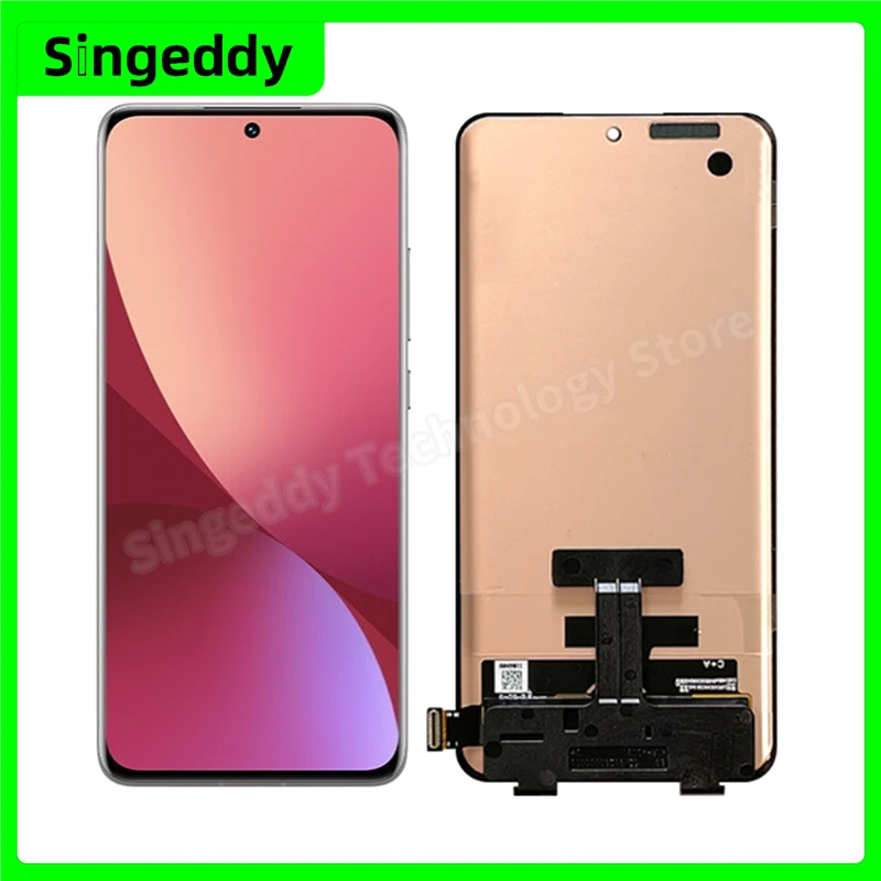 Tela de espelho para xiaomi 12 12x 12s lcd mi telefone toque display digitador assembléia ...