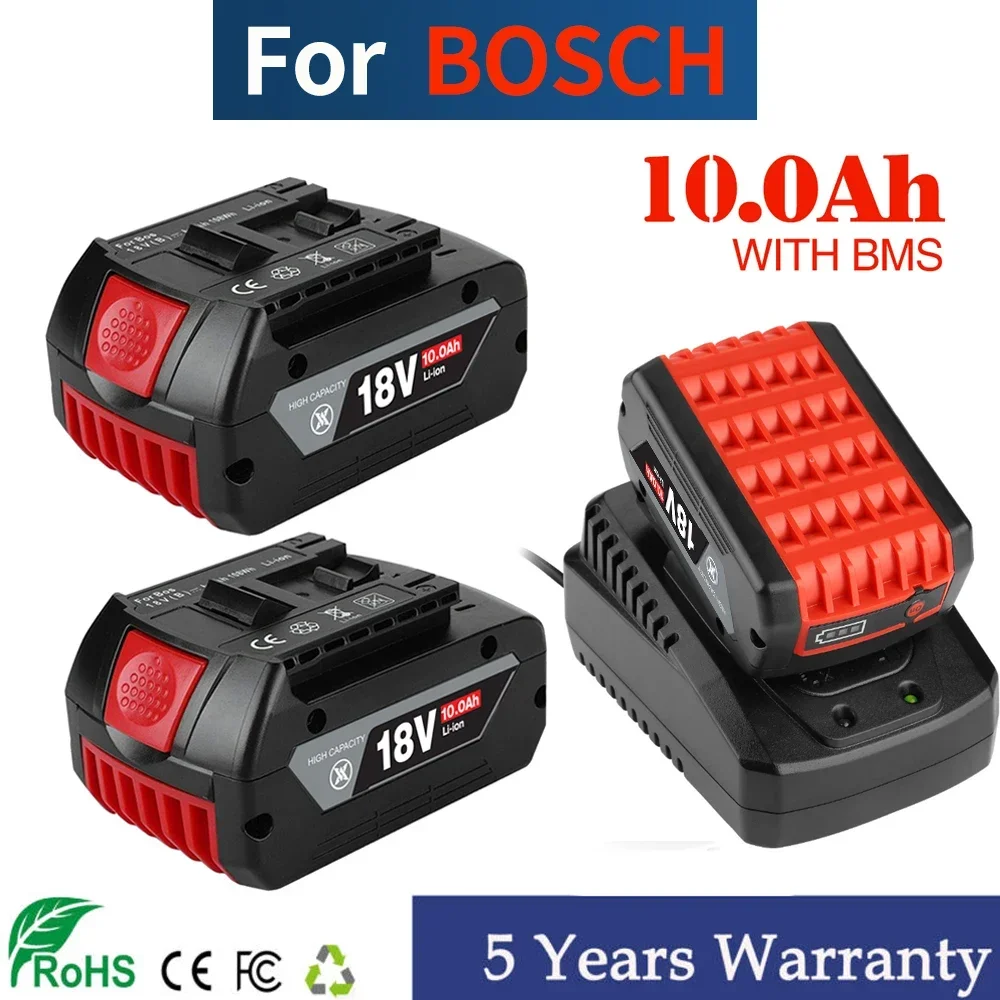 18V-10Ah-Rechargeable-Li-Ion-Battery-For-Bosch-18V-Power-Tool-Backup ...