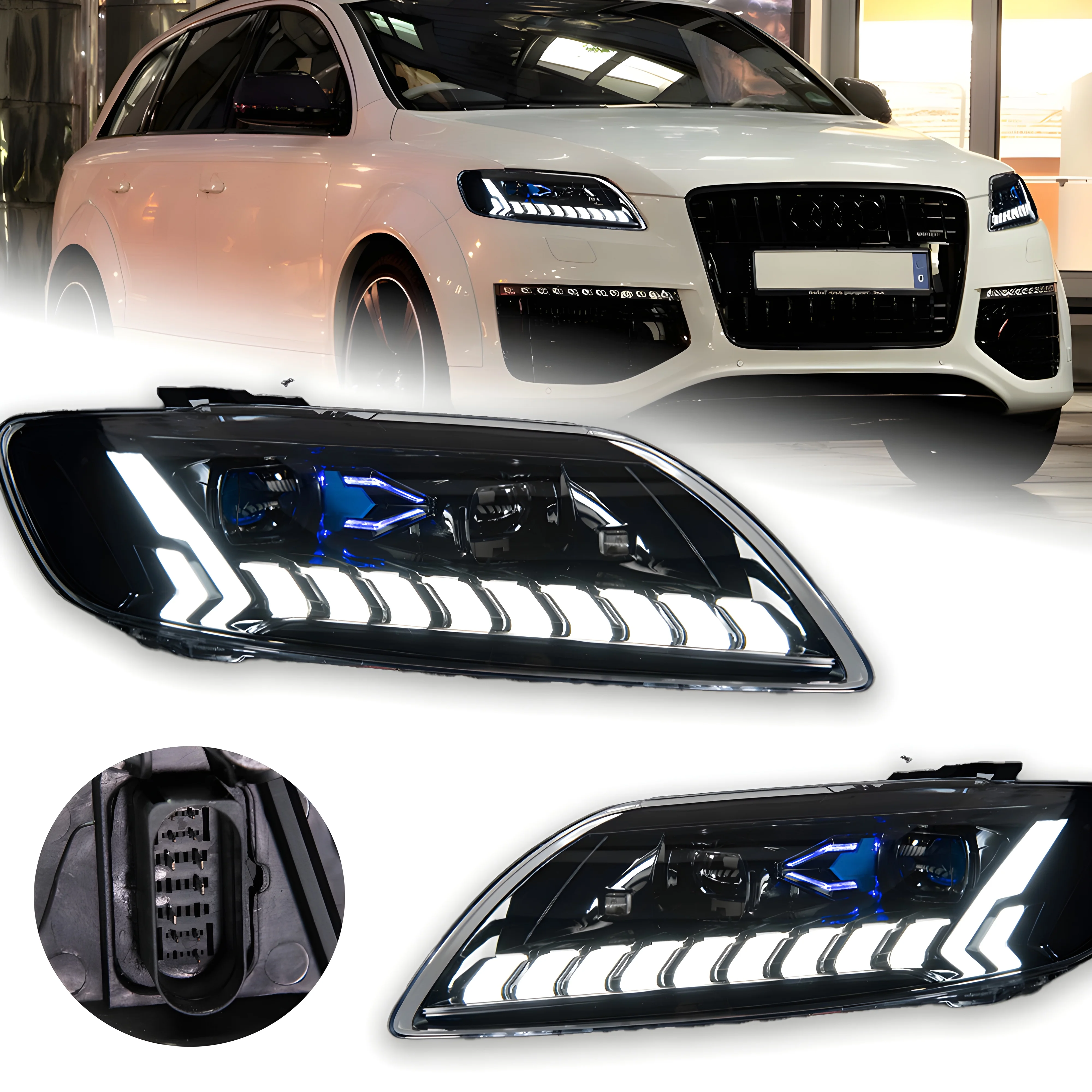 Headlight-For-Audi-Q7-Front-Lights-LED-Headlights-2006-2015-Head-Lamp ...