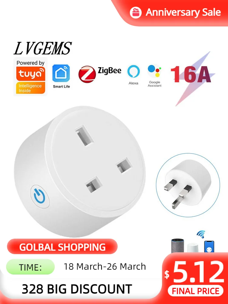 Uk Smart Plug Smart Life Zigbee | Tuya Zigbee Plug Power Monitor ...