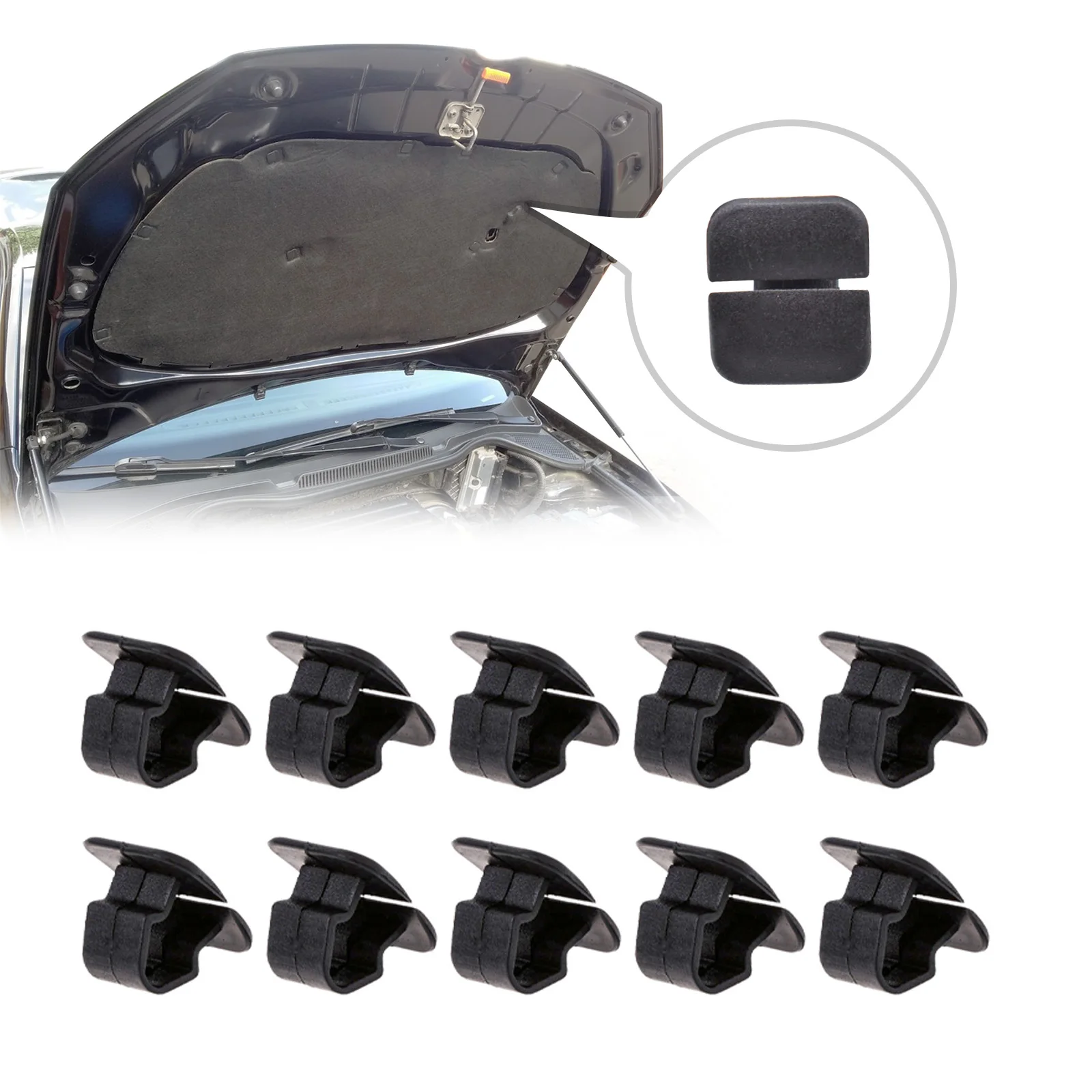 10pcs Car Hood Bonnet Insulation Clips Rivet Retainer 1h5863849a01c For ...