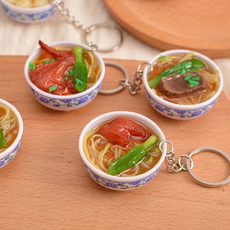 Mini-Simulation-Food-Keychain-Cute-Food-Bowl-Noodles-Pendant-Key-Chains ...