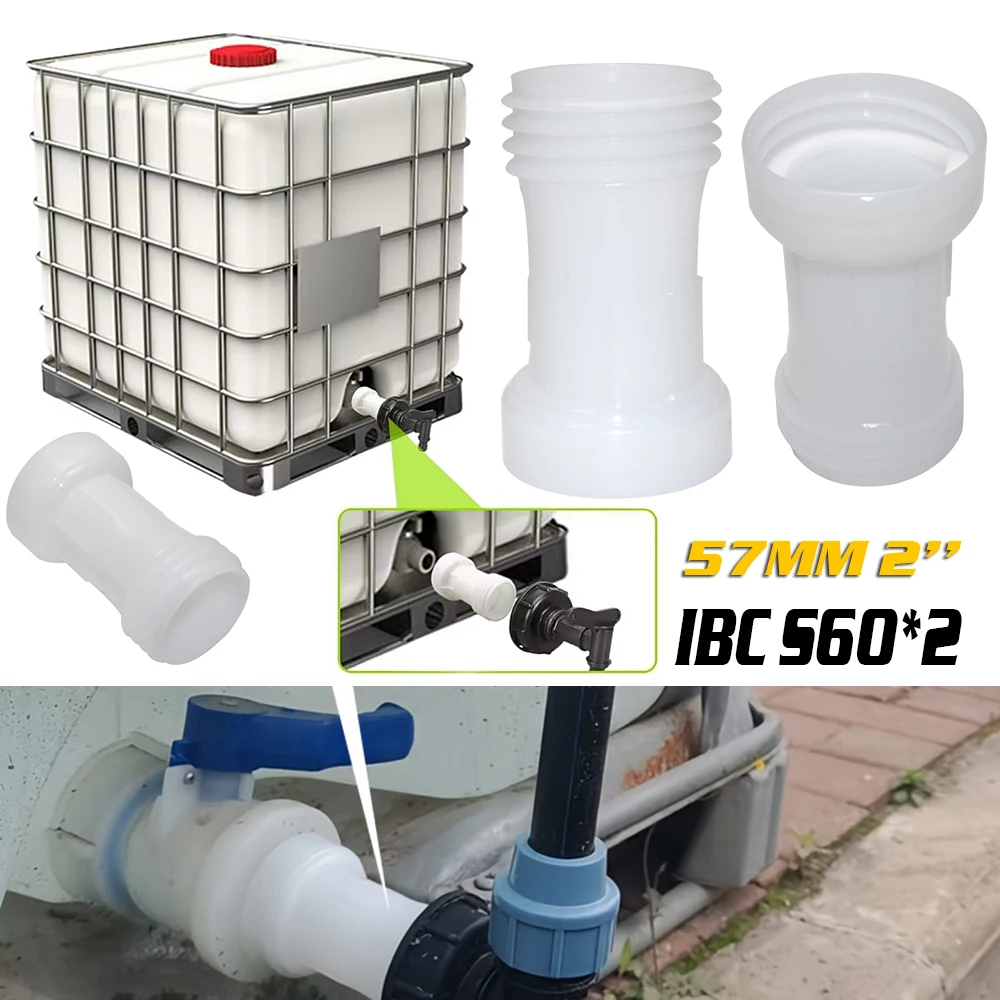 2 Pcs S60*2 Car wash accessories IBC water tank adapter plastic ...