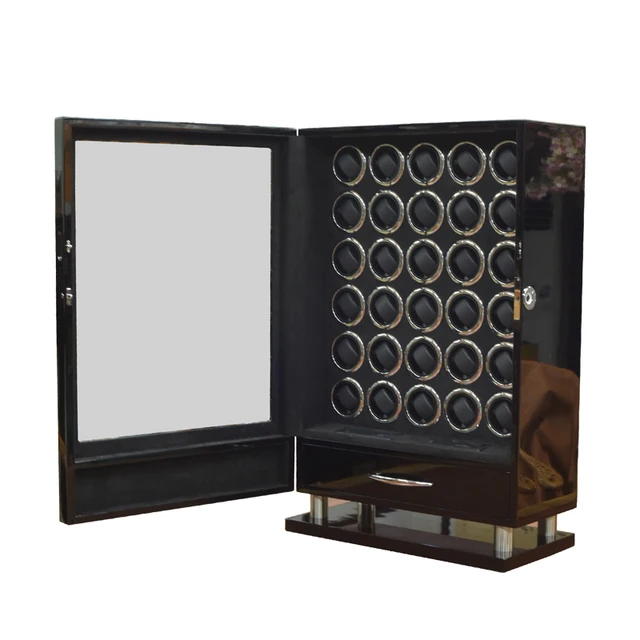 Luxury Automatic Watch Winder12 24 30 Slot Wood Mechanical Watch Box ...