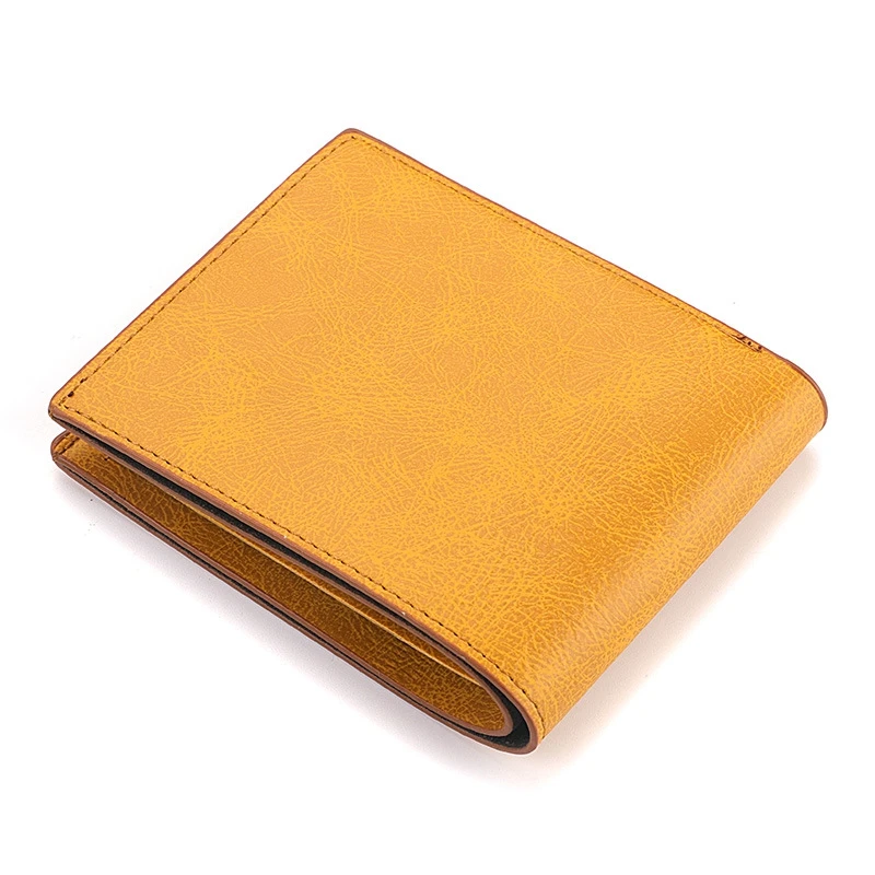 New-Short-Men-Wallets-Card-Holder-Classic-Male-Wallet-yellow-With-Coin ...