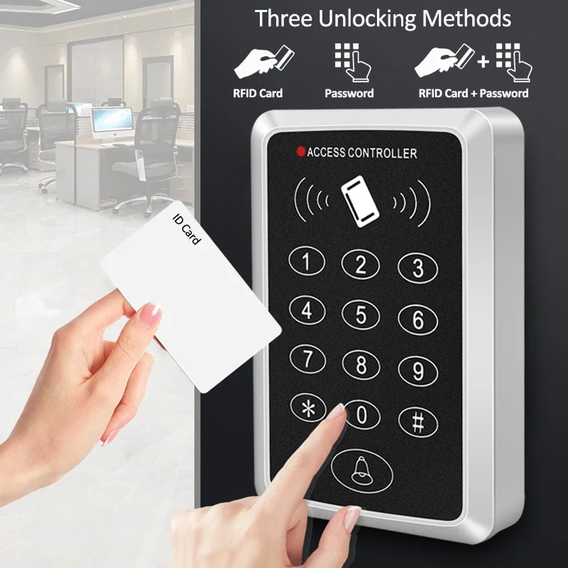125KHz-RFID-Access-Control-Keypad-EM-Card-Reader-Door-Access-Control-System-Door-Lock-Opener ...