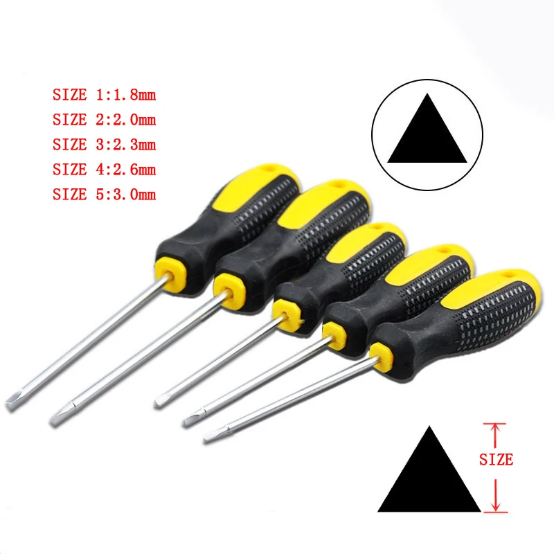 1pcs 1.8/2.0/2.3/2.6/3.0mm Triangular Screwdriver CR-V Triangle Screw ...
