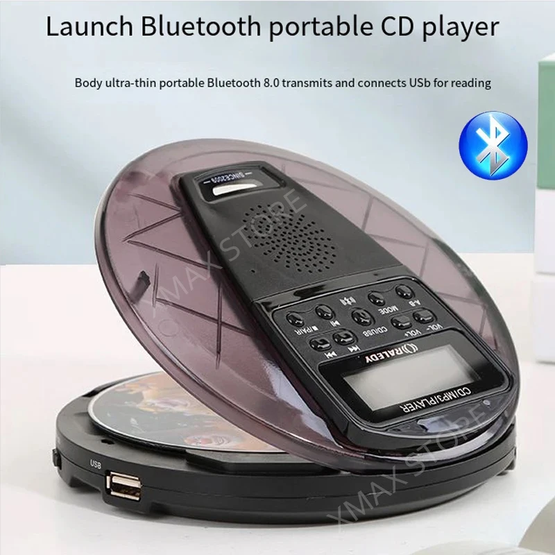 Portable-CD-Walkman-with-Bluetooth-Speaker-Ultra-thin-CD-Player-Student ...