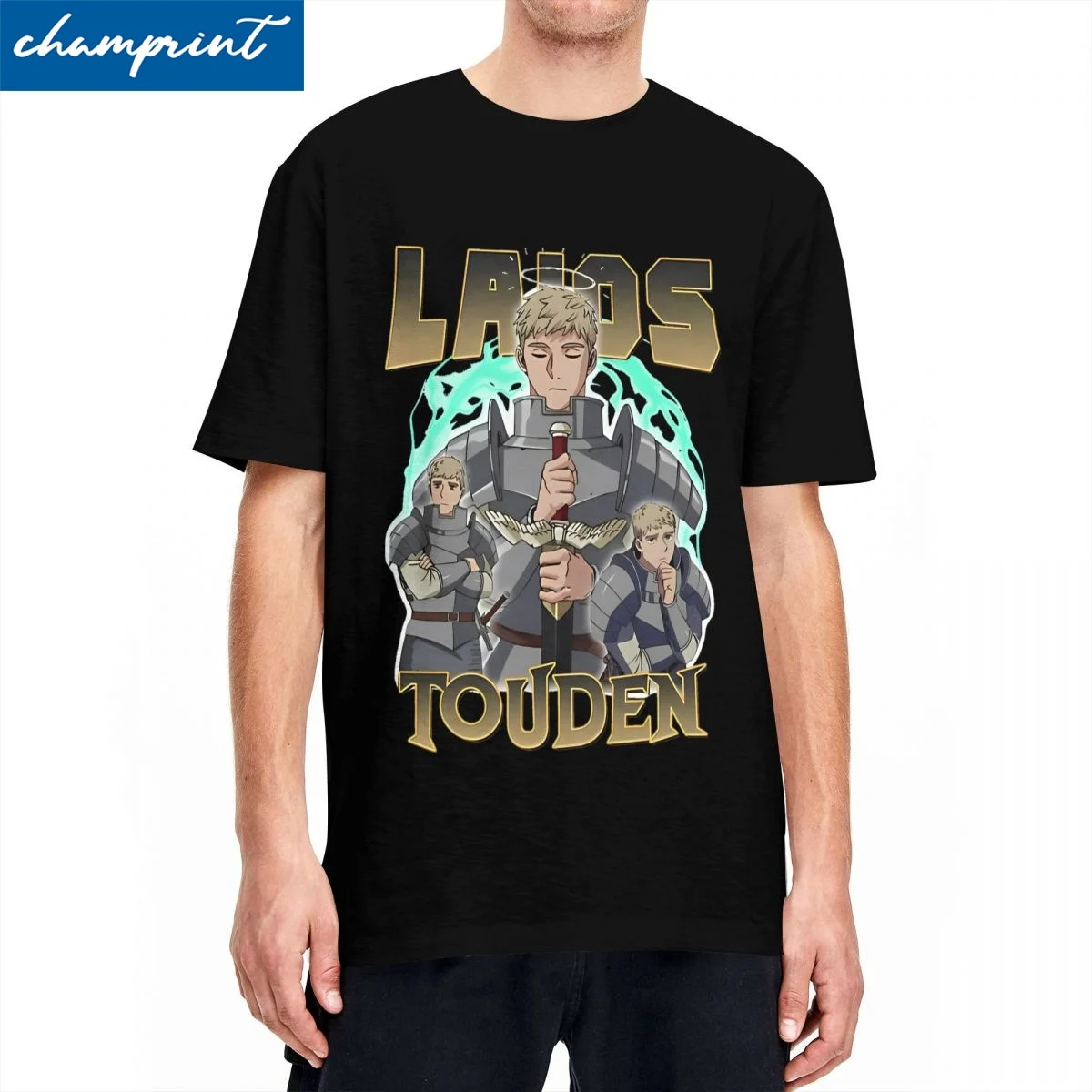 Men-T-Shirts-Laios-Touden-Bootleg-Design-Dungeon-Meshi-Vintage-Pure ...