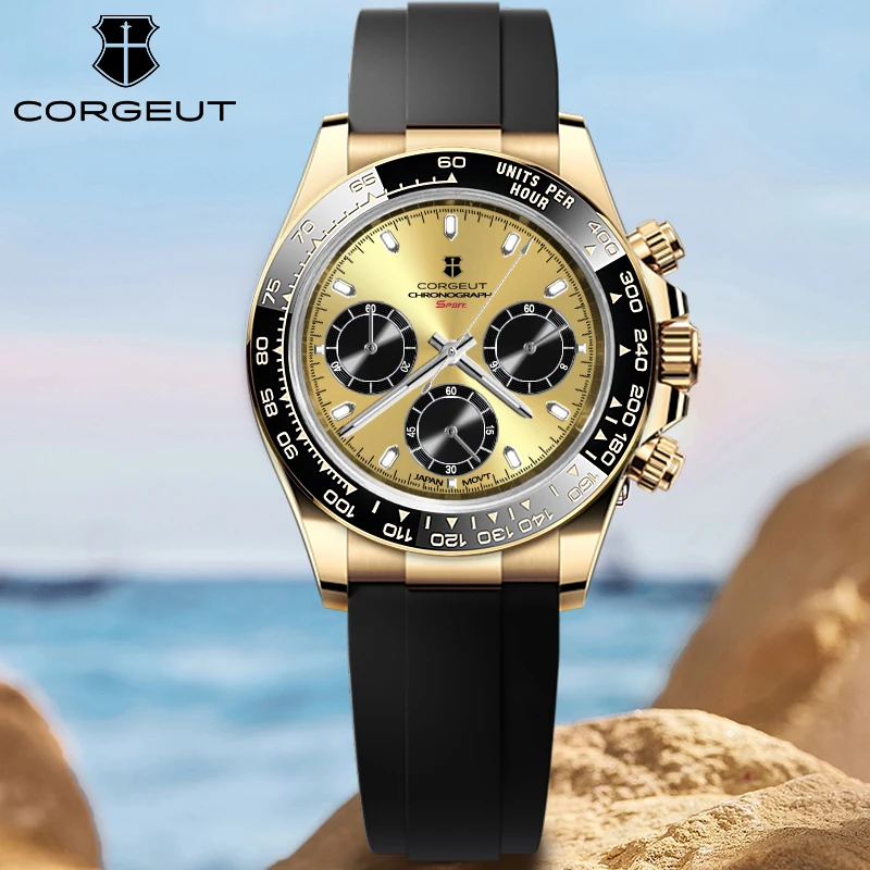 CORGEUT-2023-New-VK63-Sports-Fashion-High-Luxury-Silica-Gel-Men-s-Watch ...