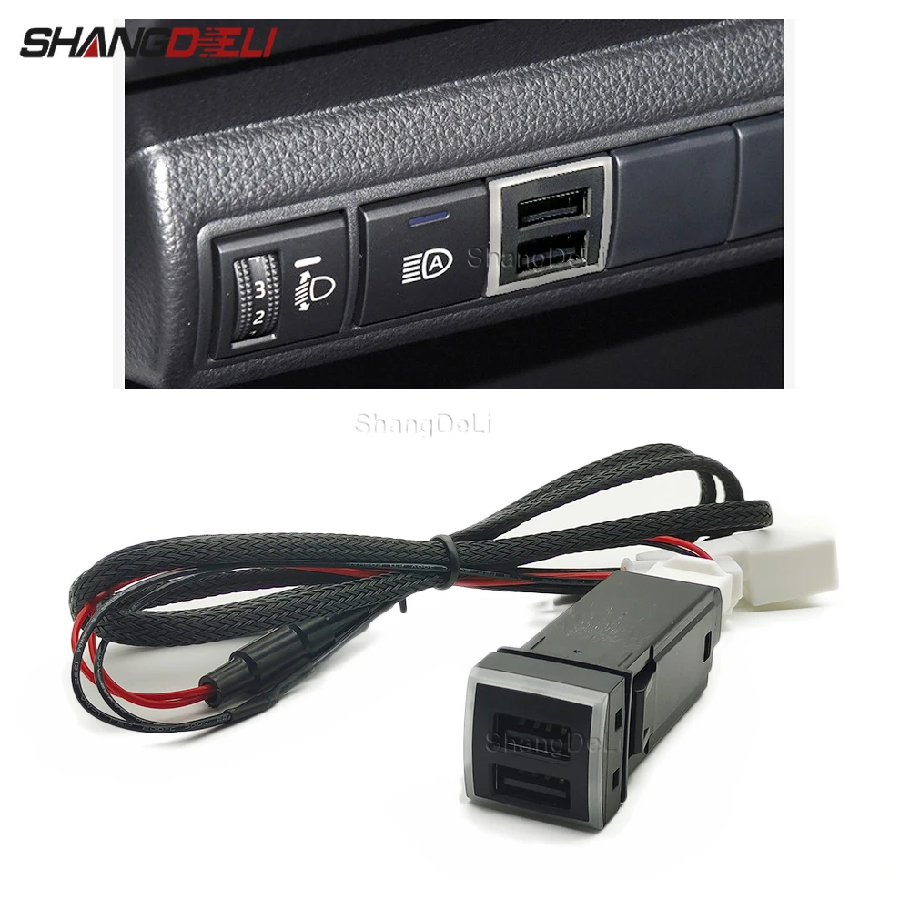 Car-Dual-USB-Charger-Socket-Fast-Charge-Adapter-QC3-0-Power-Outlet ...