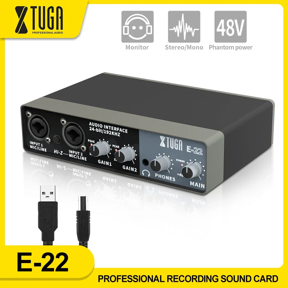 XTUGA-E22-Professional-Sound-Card-Mixer-Audio-Interface-Sound-Card-with ...