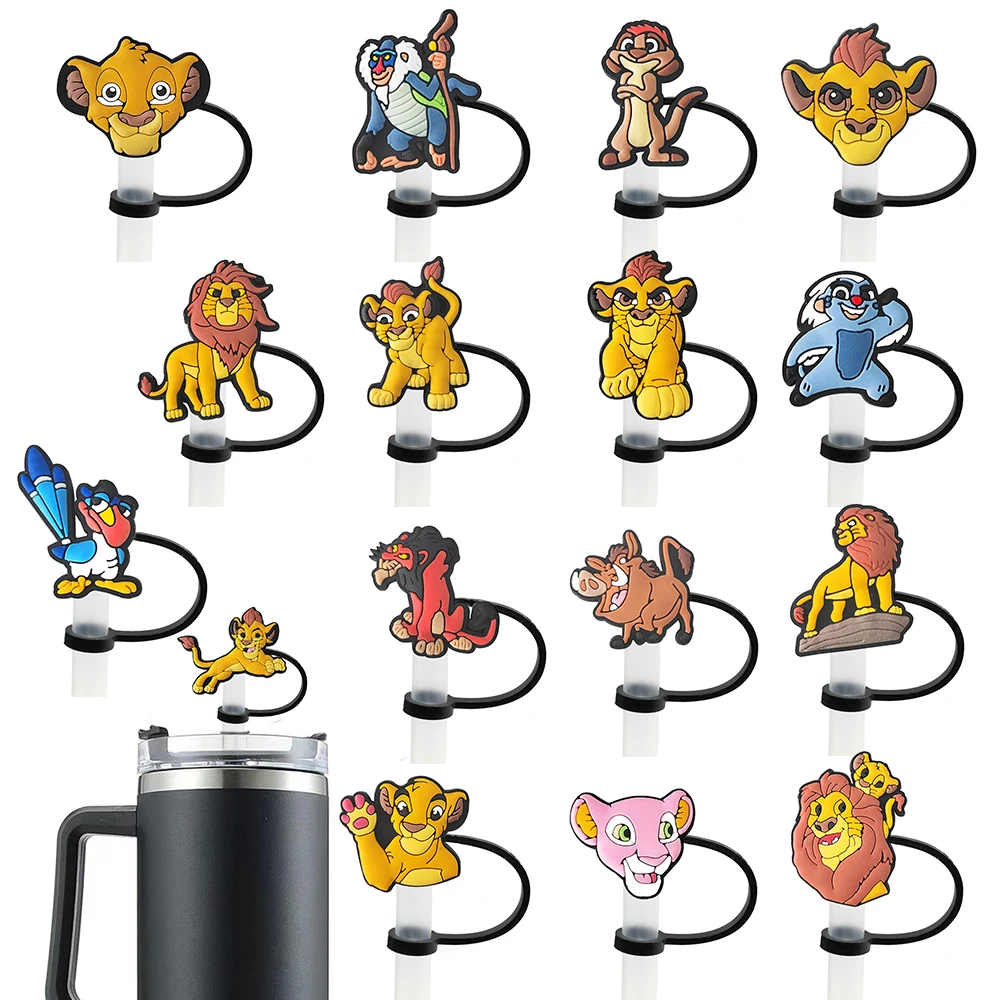 1-16pcs-Lion-King-Silicone-Straw-Topper-for-10mm-Straw-Caps-for-Glass ...