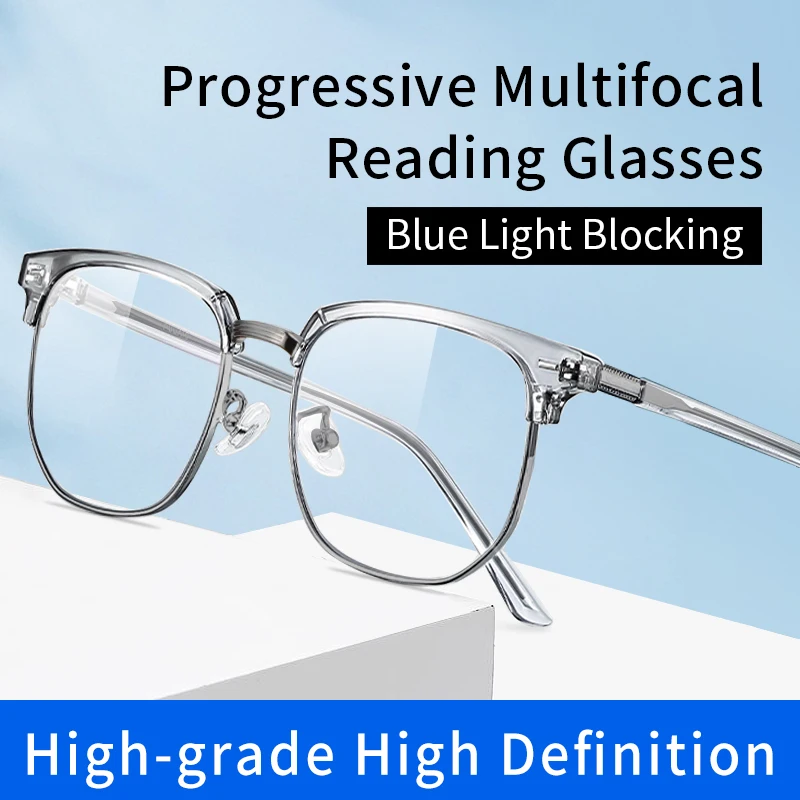 Progressive-Multifocus-Reading-Glasses-Men-Blue-Light-Blocking ...