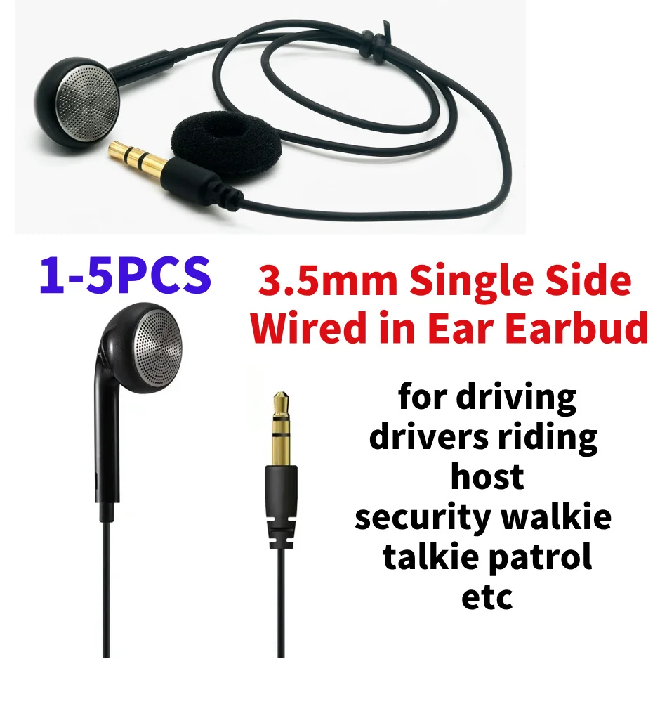 3-5mm-Single-Side-Wired-in-Ear-Earbud-High-End-Single-Side-Mono ...