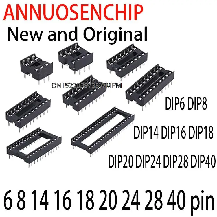 10PCS-New-and-Original-IC-Sockets-DIP6-DIP8-DIP14-DIP16-DIP18-DIP20 ...