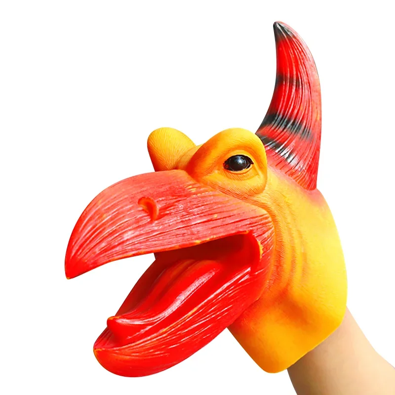 Hand Puppets Dinosaur head Model Toy T-Rex Dino Jurass Shark Tiger Park ...
