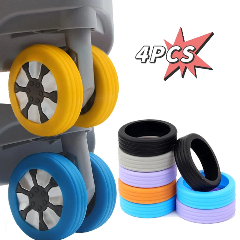 4pcs-Roller-Protective-Sleeve-Luggage-Wheels-Protector-Silicone-Wheels ...