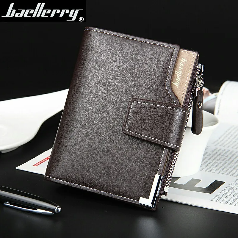 Baellerry Short Luxury Men Wallets Zipper Coin Pocket Card Holder Male ...