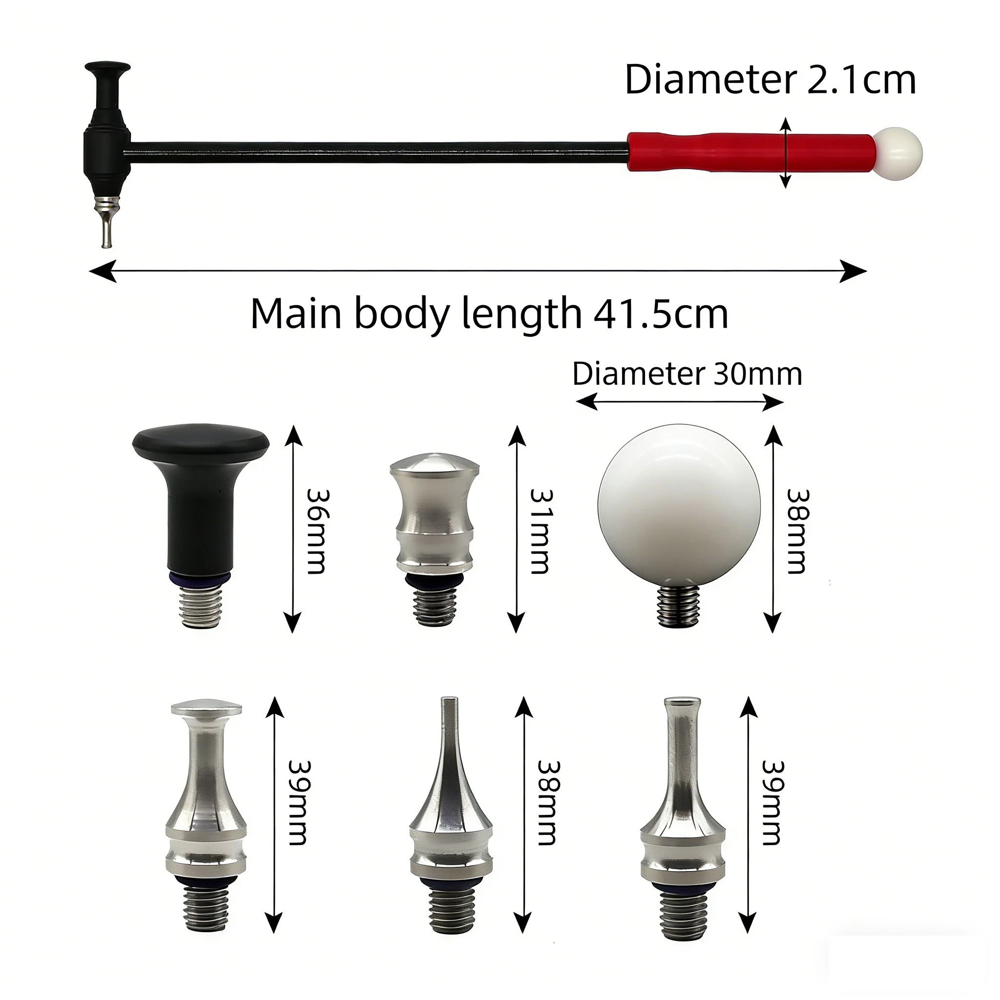 Titanium Alloy M8 Tapper Hammer with Carbon Fiber Handle, Professional ...