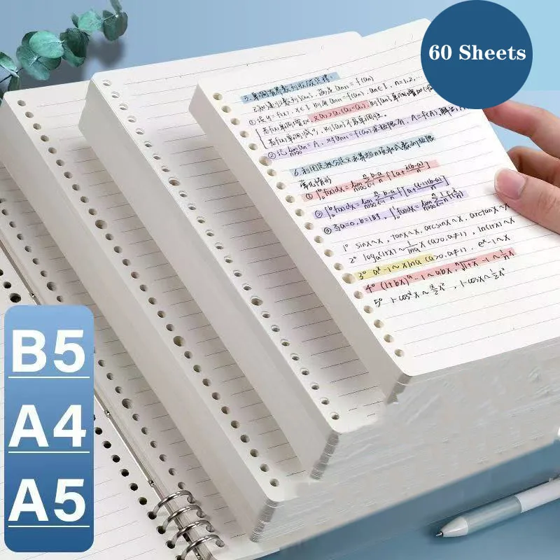 A4/B5/A5 Notepad Office 60 Sheets Notebook Blank/Grid/Lined School ...
