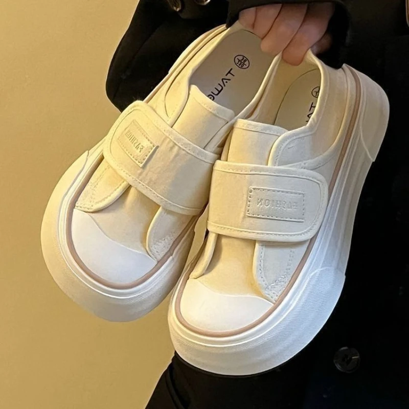 Fashion Trend velcro Canvas Shoes Women's 2025 Summer New Niche ...