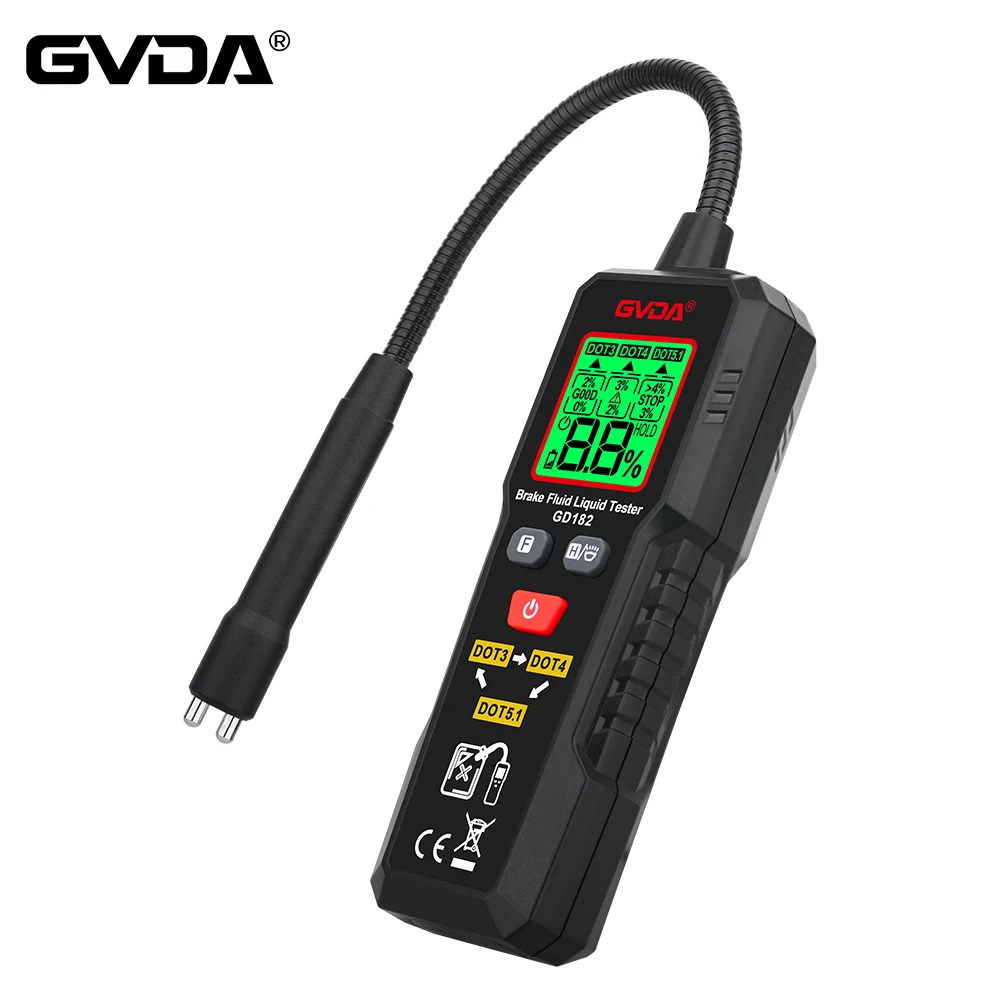 GVDA Digital Brake Fluid Tester Auto Car Moisture Detector for DOT3 ...