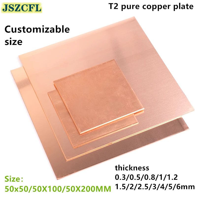 Customized-99-9-T2-pure-copper-plate-50x50-50x100-50x200mm-Copper-Cu ...