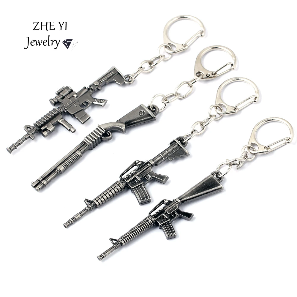 60mm Csgo Weapon Model Metal Keychain Gun Black Color Machine-gun Model ...