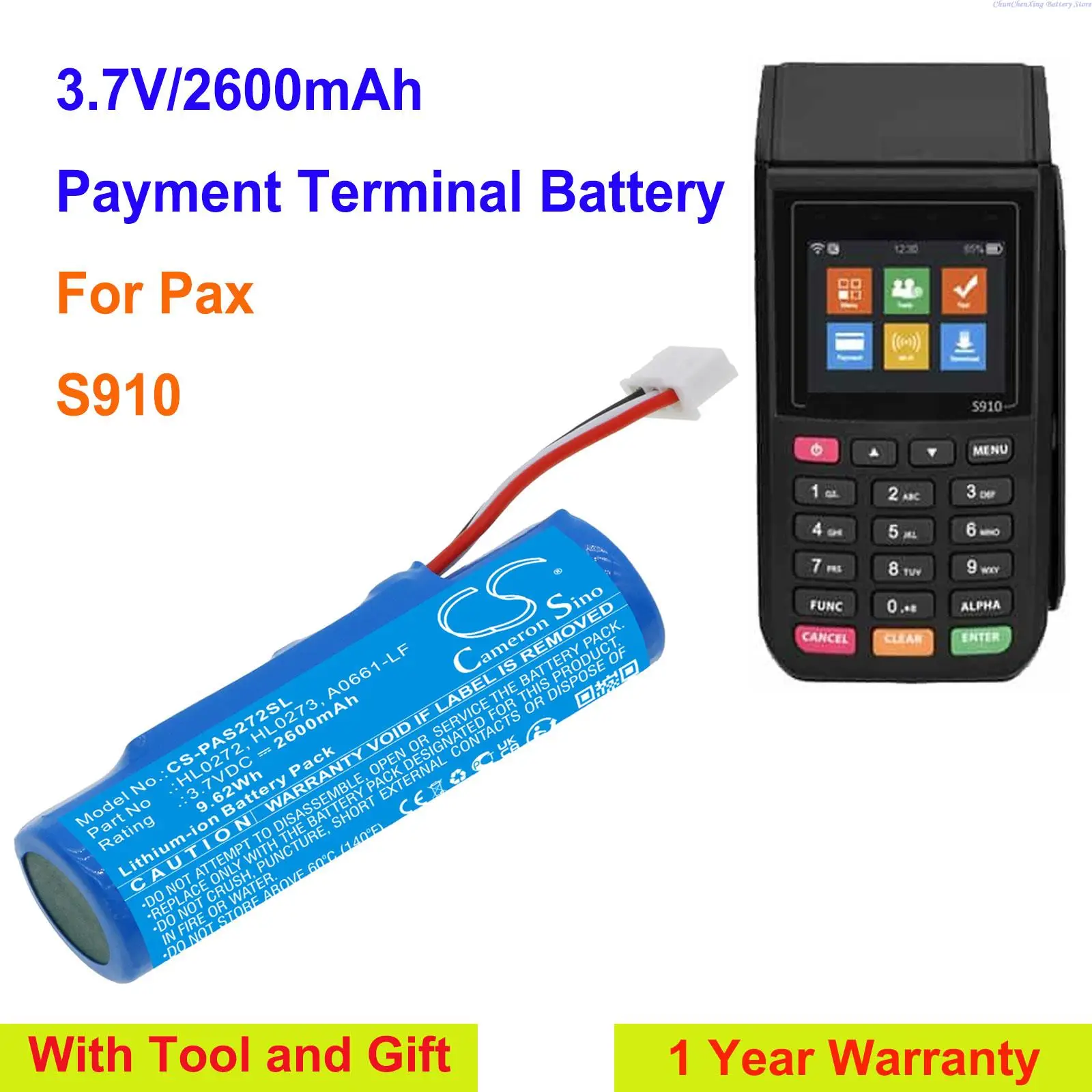 Payment Terminal Battery Ip604355-2p For Castles , 43% OFF