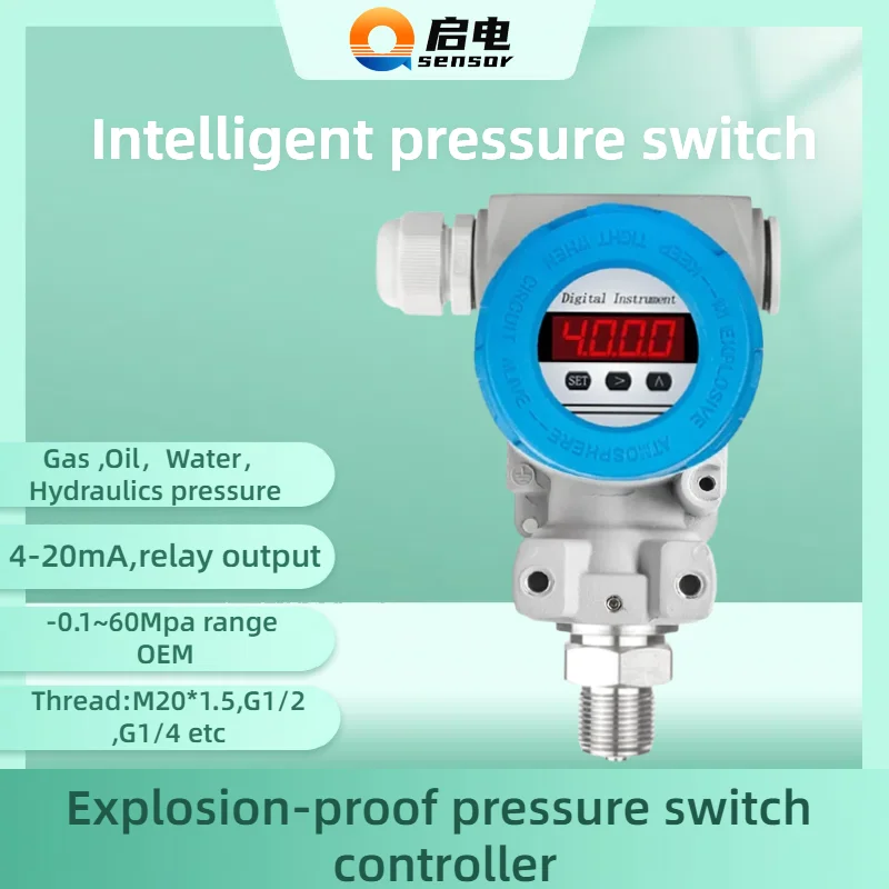 Intelligent digital display pressure controller 0-10Kpa 1Mpa Explosion ...