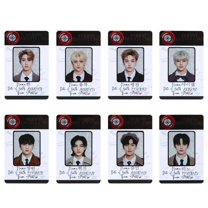 1PCS KPOP STRAY KIDS Figures Student ID Card BANGCHAN FELIX HYUNJIN ...