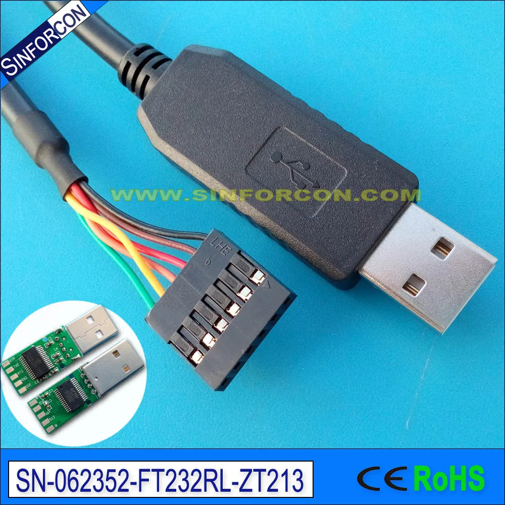 FTDI-USB-UART-Bridge-Chip-FT232R-USB-RS232-Adapter-Cable-FT232RL-with-0 ...