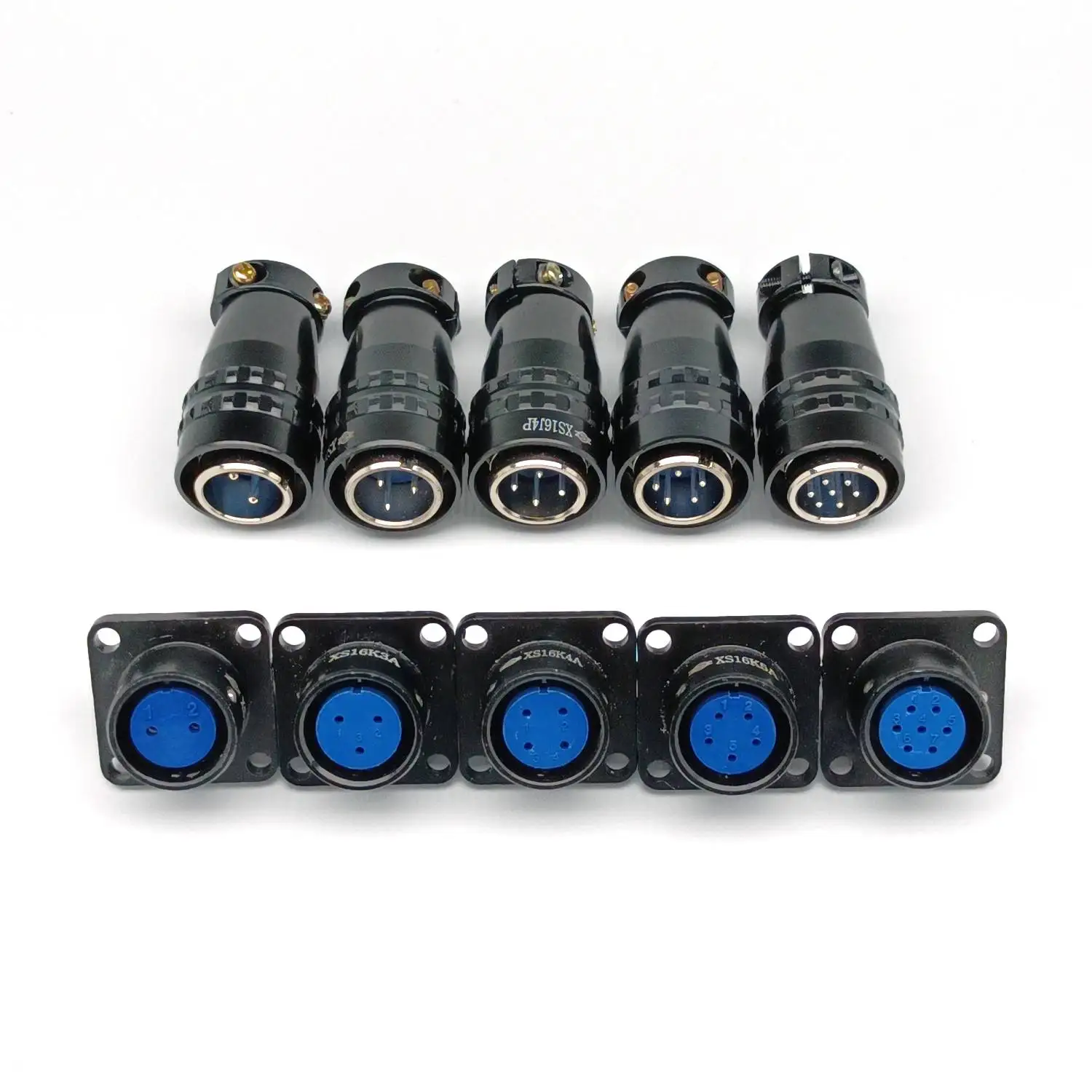 XS16J2P XS16J3P XS16J4P XS16J5P XS16 2 3 4 5 7 Prong Pin Socket ...