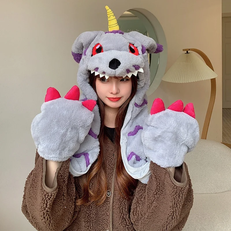 Hot Japan Digimon Adventure Kawaii Gabumon Cap Hat Pinch Cute Hat Keep ...