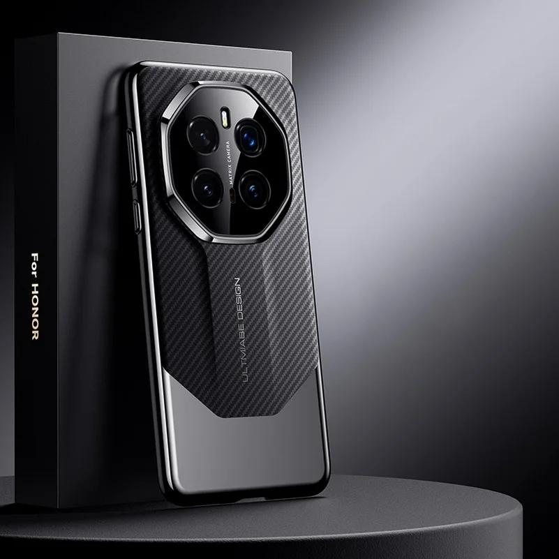 Luxury Carbon Fiber Pattern Dynamic Camera Protection Case for Honor ...