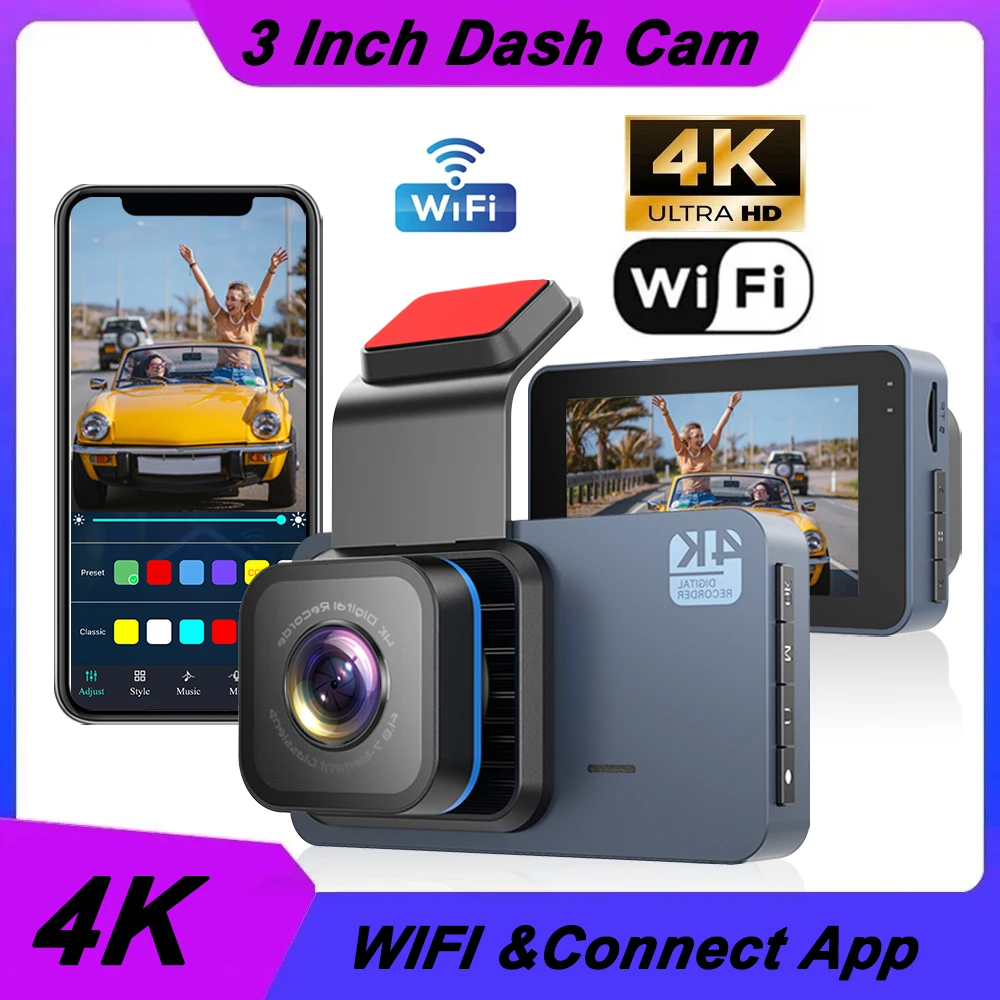 4K-WIFI-Front-and-Rear-Camera-Car-Camera-for-Vehicle-Video-Car ...