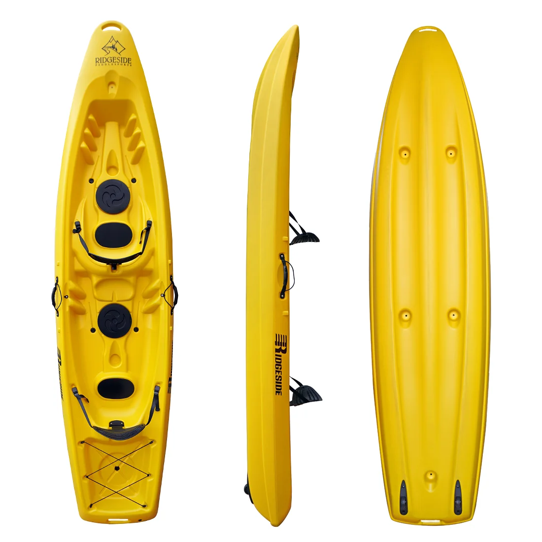 Barato canoa barco turismo kayak HDPE plástico canoa y kayak doble 2 ...