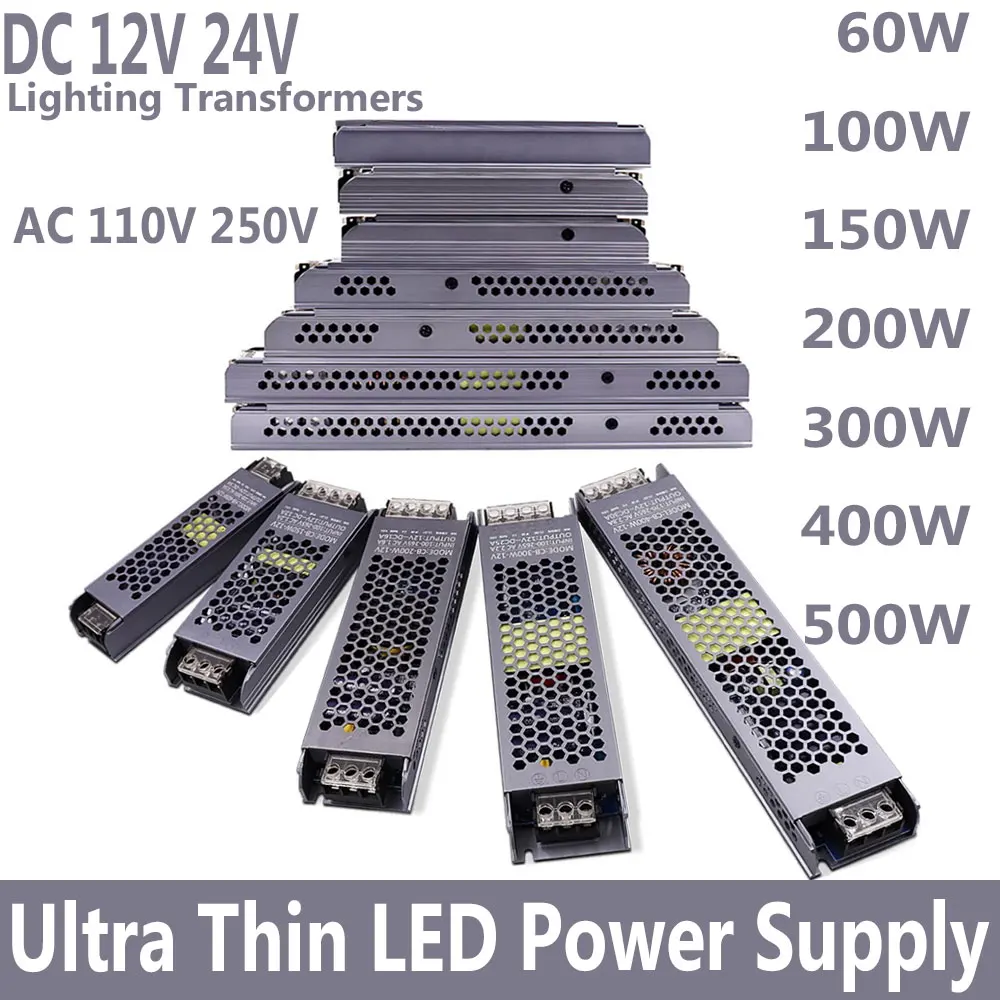 Ultra-Thin-LED-Power-Supply-DC-12V-24V-TO-AC-110V-220V-Lighting ...